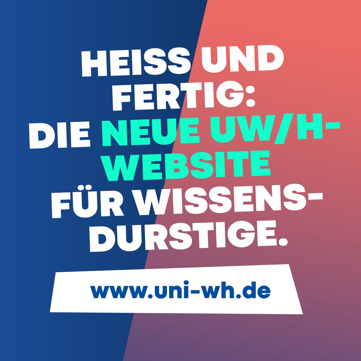The new UW/H website is online! | Intranet Universität Witten/Herdecke